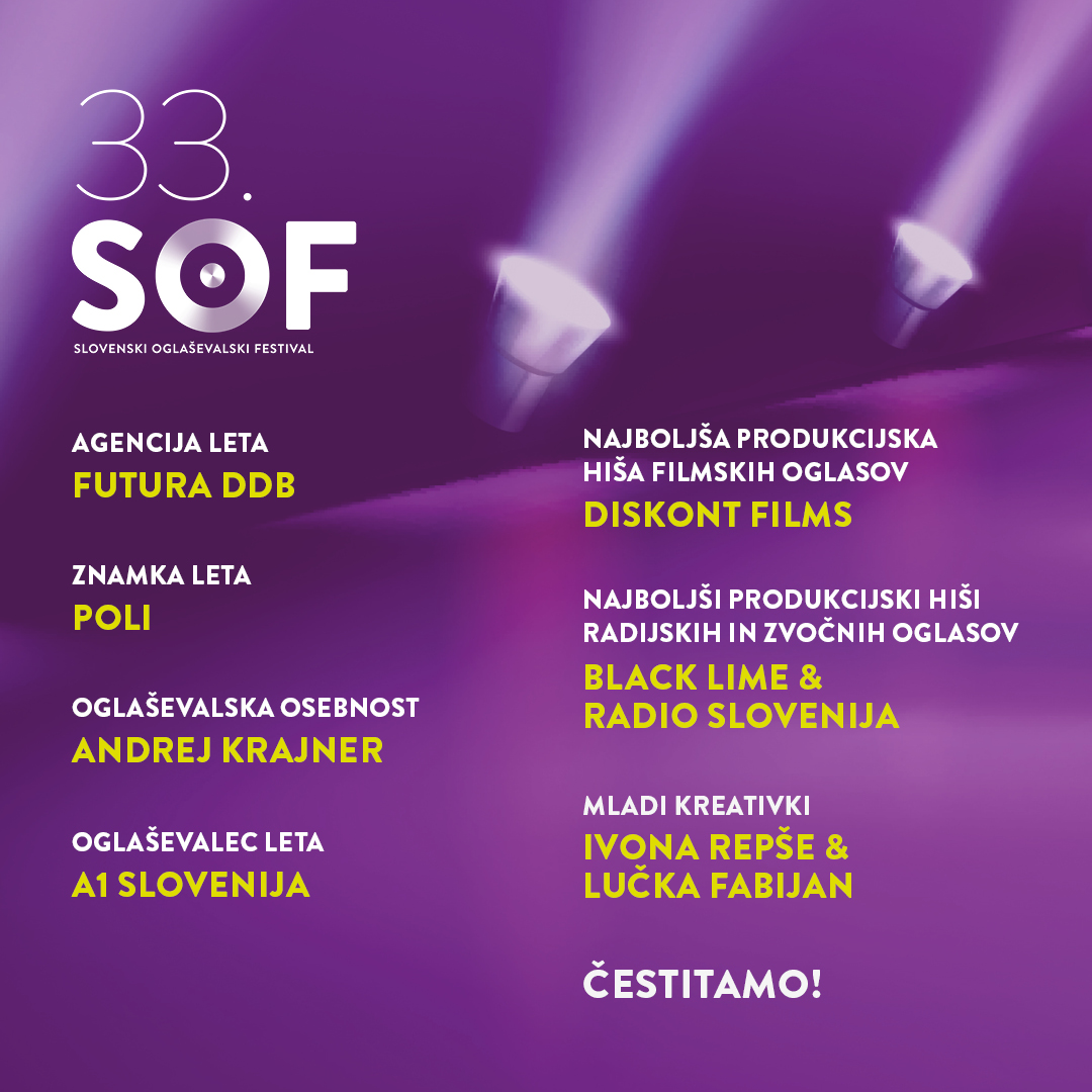 PRESS: Znani so zmagovalci 33. SOF | SOF